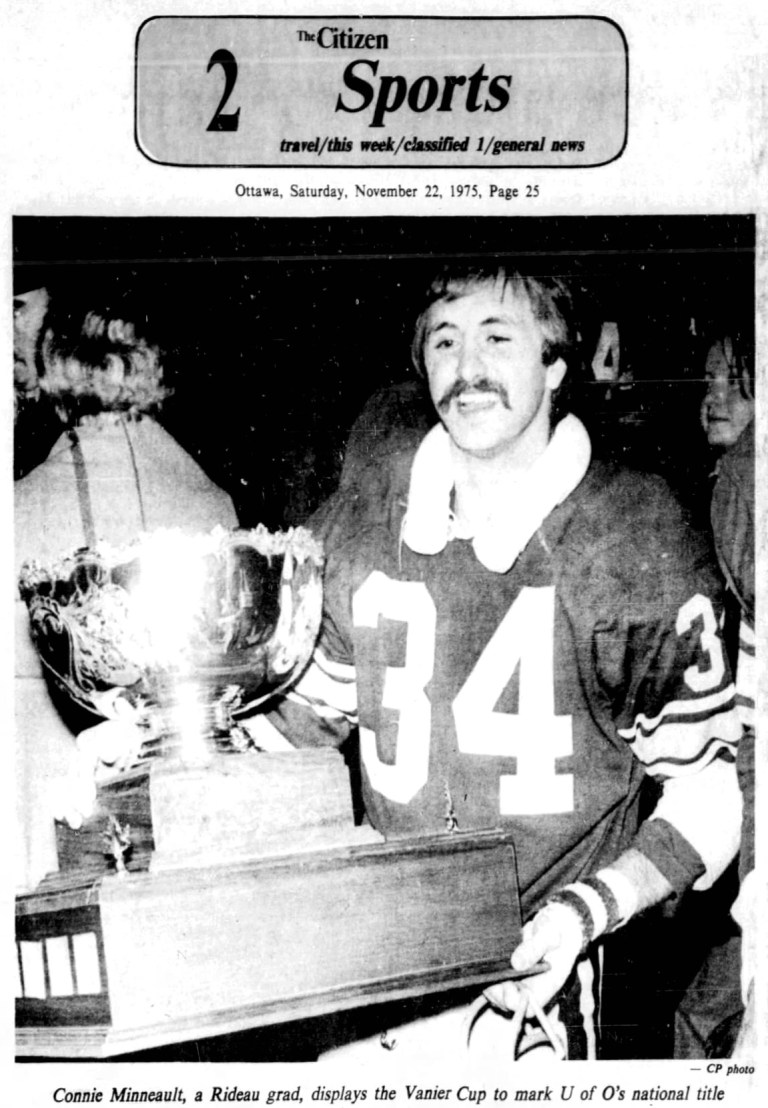 Ottawa Sport History Highlight: 1975 and 2000 Gee-Gees football teams ...